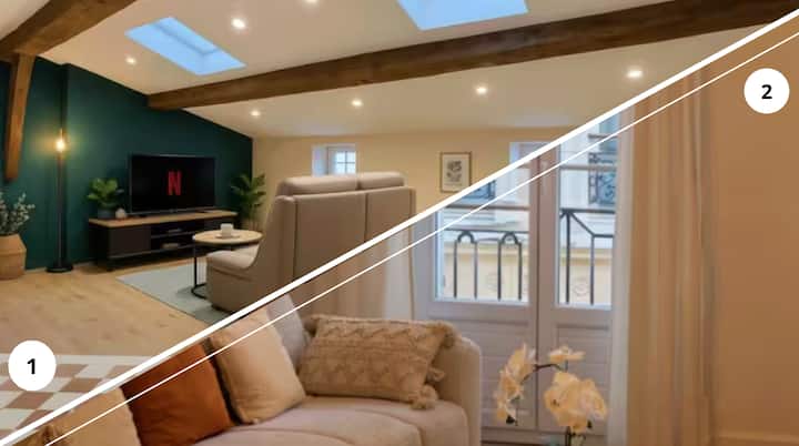 Nid Cosy Sur 2 éTages – 10 Personnes - Central - Mâcon