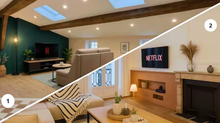 Nid Cosy Sur 2 éTages – 8 Personnes - Central - Mâcon