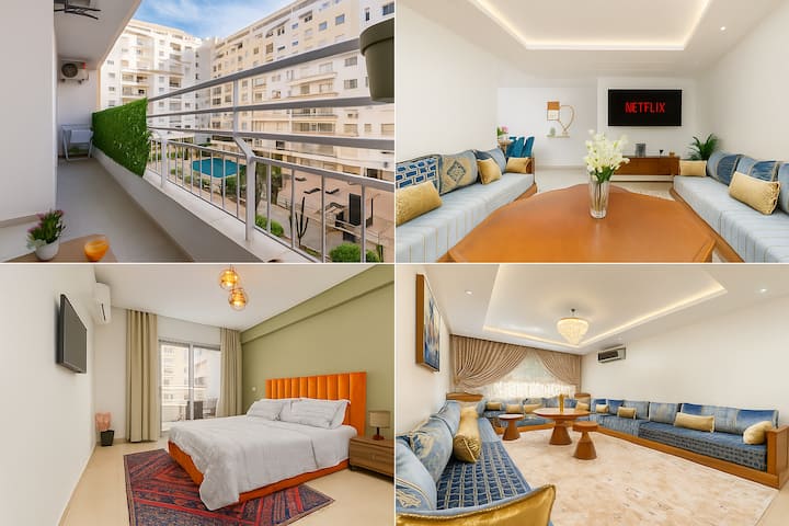 Familiale, Moderne, Lumineux, Vue Piscine - Agadir