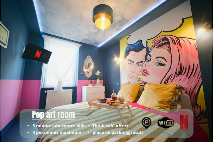 Pop'art Insolite Jacuzzi/sauna & Spa/parking Free - Mulhouse