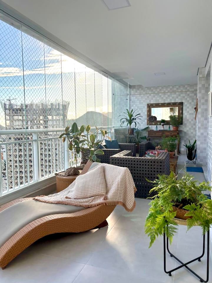 Lindo Apto |50 M Da Praia |Cond Mareas | 3 Quartos - Santos