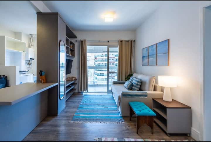 Apto Charmoso, Piscina Panorâmica Do Mar De Santos - Santos