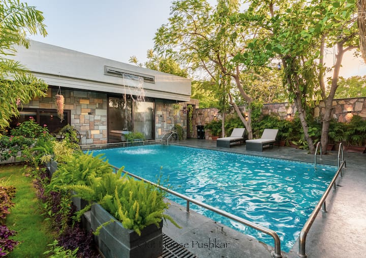 Luxury Nature Escape With Pool & Garden - Pushkar