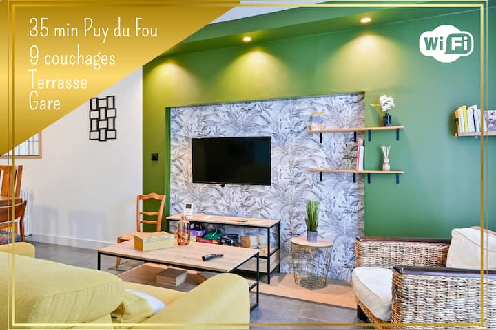 La Casse Dorée – Terrasse & Gare à Proximité - Cholet