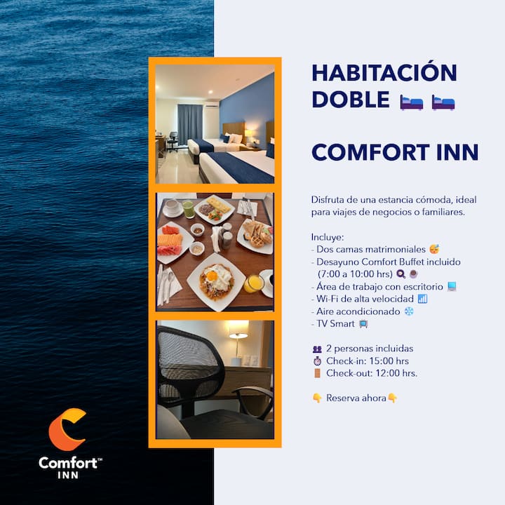 Hotel Comfort Inn Cancun Aeropuerto 2 Camas Mat - Cancún