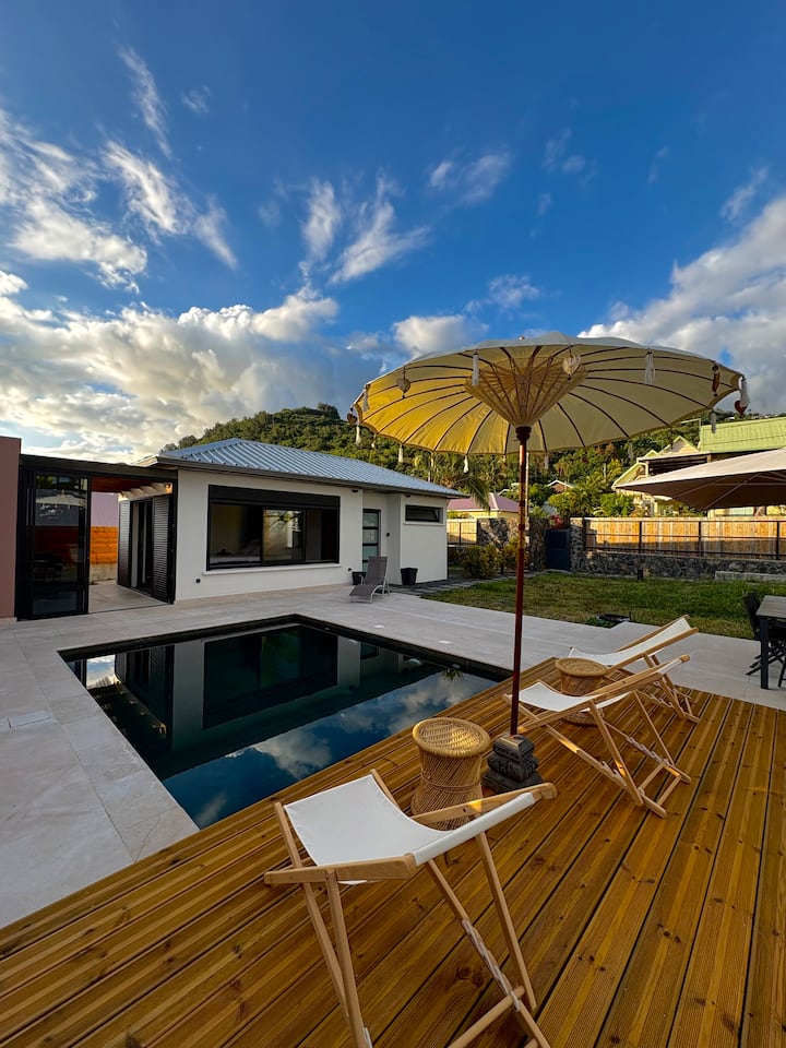 Lodge Pour 2 Personnes, Piscine Et Jardin - Saint-Joseph