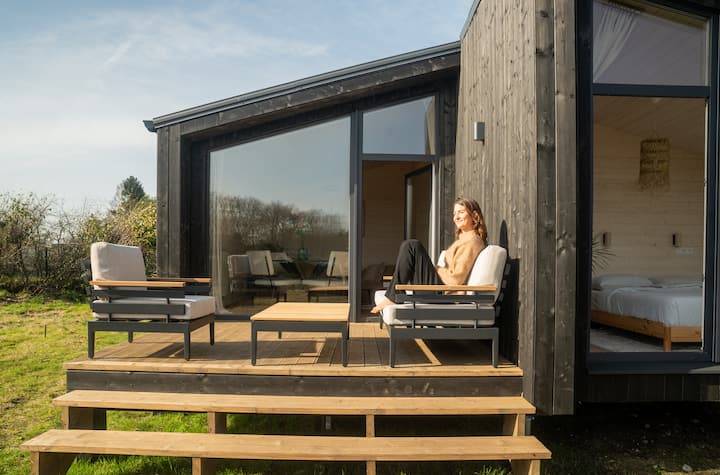 Supernieuwe Stijlvolle Lodge, Duurzaam Met Veranda - Ommen