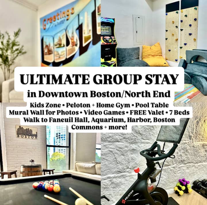 Ultimate Boston Group Stay Peloton Pooltable Games - Cambridge