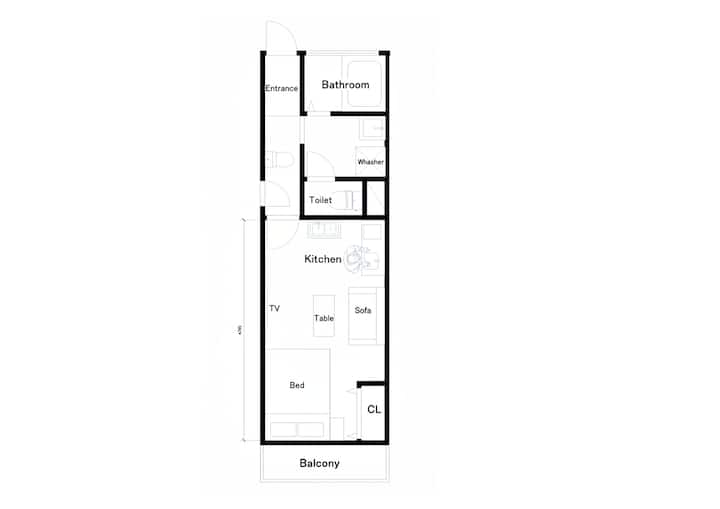 【101】apt. In Yokosuka Area/max 3ppl. Free Wifi - Yokosuka