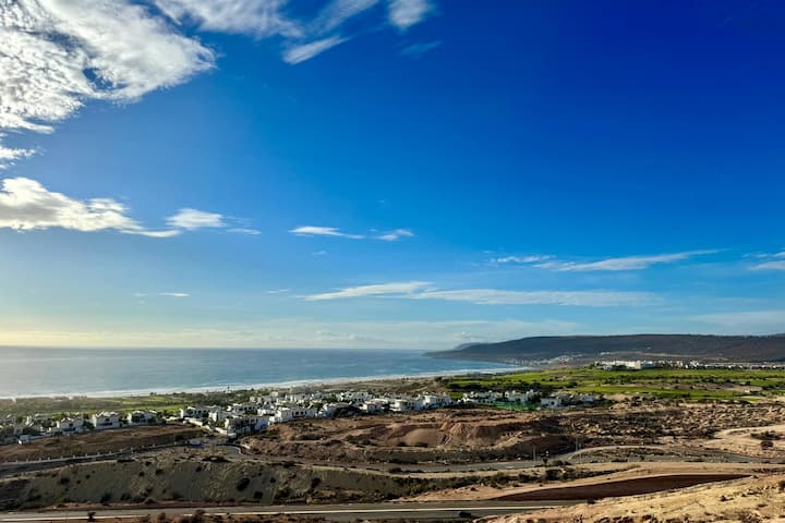 Ocean View 2br • Fiber Wifi + Ac • Steps From Surf - Taghazout
