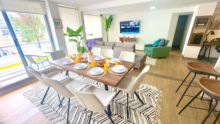 4 Hab | Parque El Virrey + Zona T + Balcón - Bogota