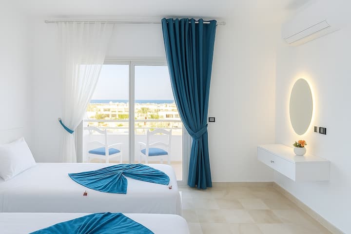 Laguna View
إطلالة بحرية، مسبح،واى فاى،قريب للمطار - Ägypten