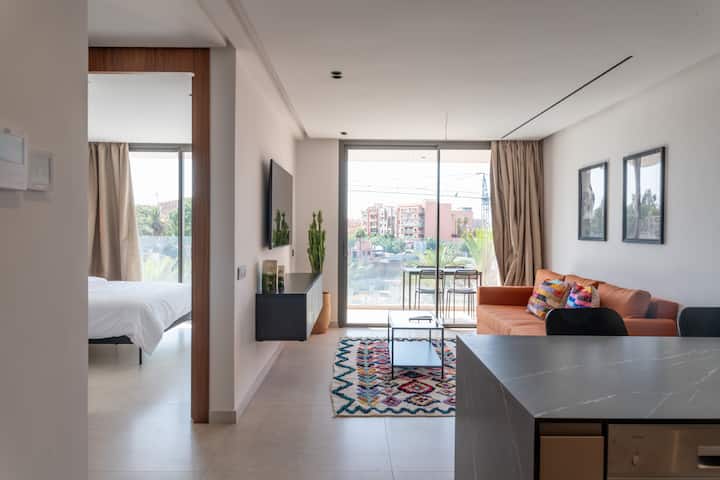 Design Appartement Lumineux, Cœur De Gueliz - Marrakech