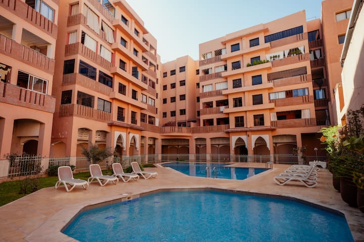 2 Chambres – Piscine, Wifi, Parking + Netflix - Marrakesh