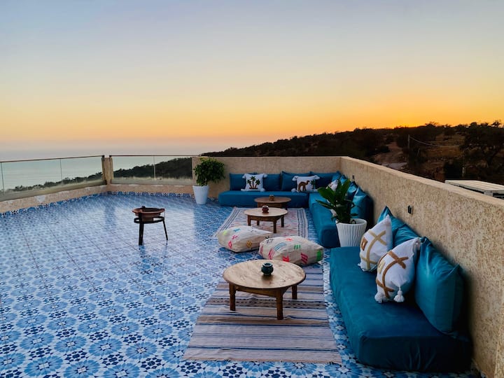 Séjour Tranquille, Exceptionnelle Vue Mer Et Forêt - Taghazout