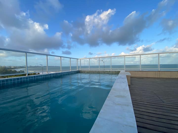 Flat Com Vista Mar Pé Na Areia Na Praia Do Bessa - Brasil