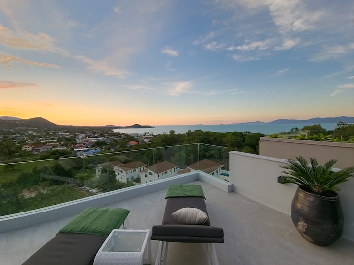 Villa Oujo - Panoramic Sea View 4 Bed Loft Home - Ko Samui