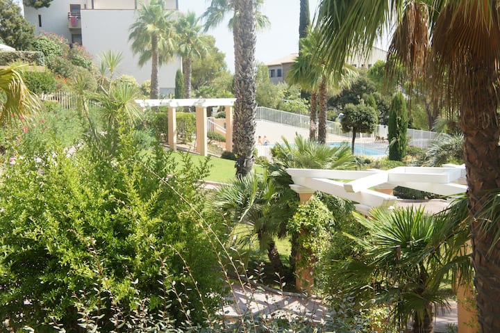 Terrasse Standing Calme Piscine Proche Plage Giens - Porquerolles
