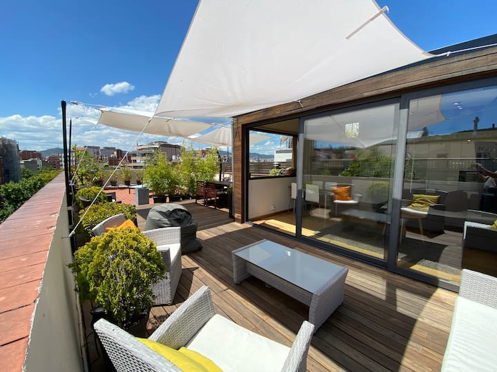 Amazing Terrace, Elevator, Aircon, Central Apt. - Barcelona