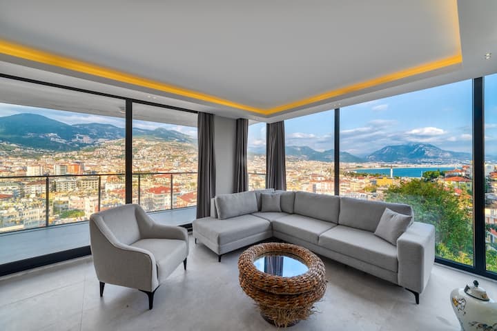 Cozy Elegance Overlooking The Coastline 1+1 - 알라니아