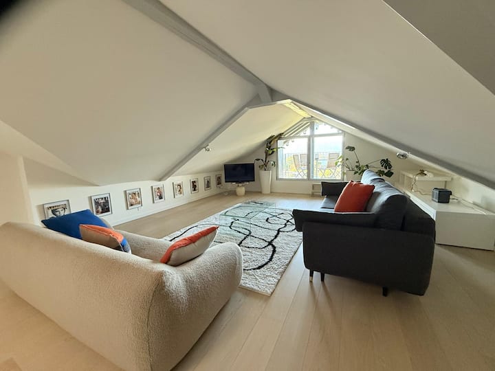 Charming Attic Suite With Lake View – 2 Br - Annemasse