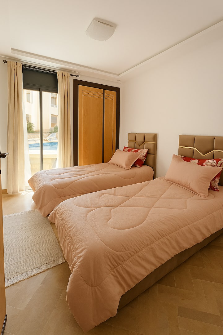 Luxueux Appartement Bord De Mer Avec Piscine - Sjirat