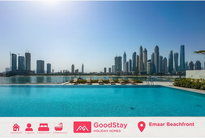 Stylish 2br Beachfront Pool&gym Access - Dubai