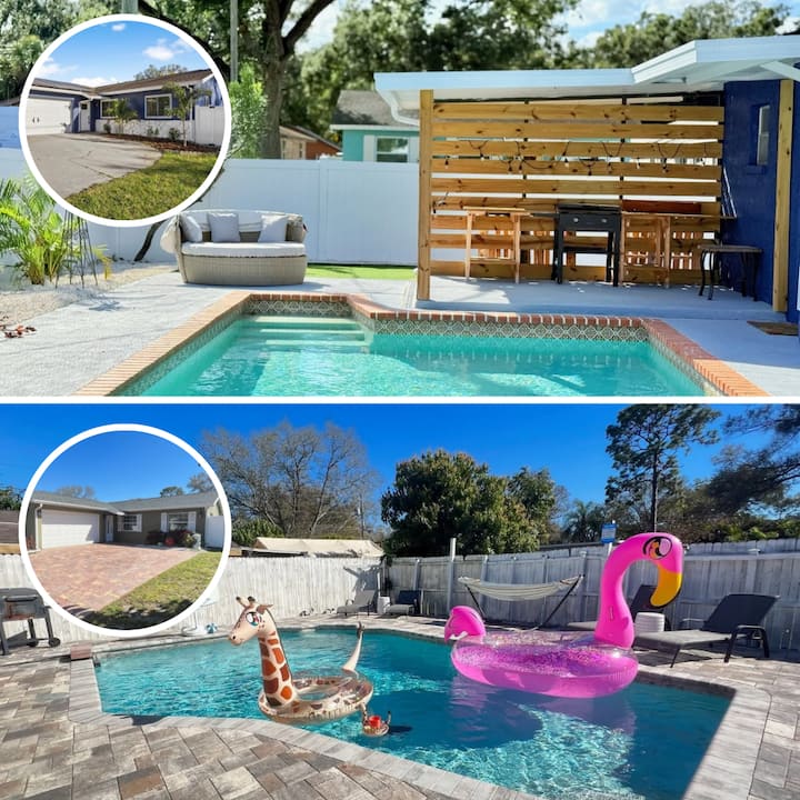 Side By Side Homes W Pools + Putt Putt | Sleeps 16 - St. Petersburg, FL