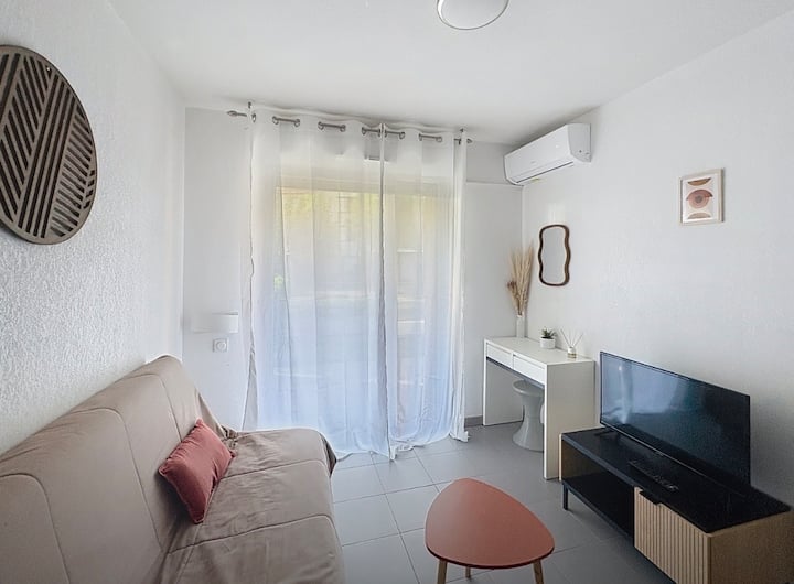 T2 Climatisé Résidence Avec Piscine Rdc - Argelès-sur-Mer