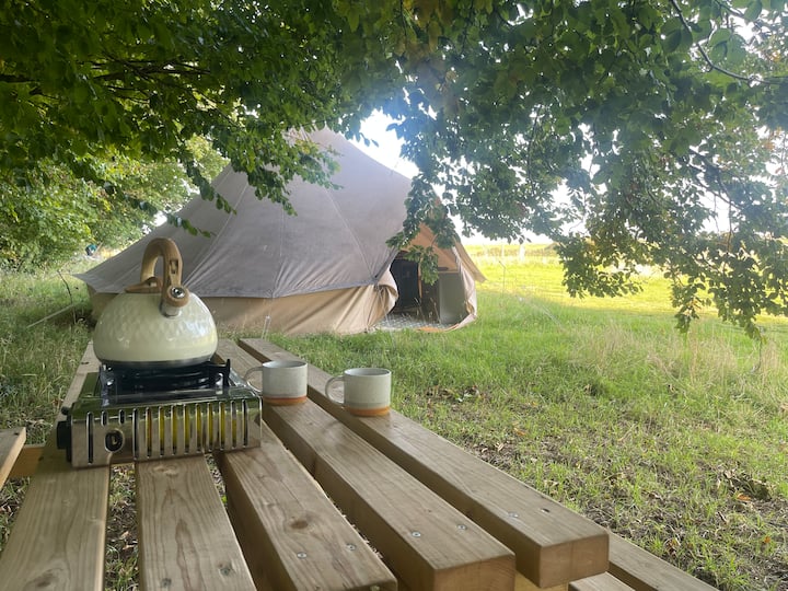 Huge 6m Yurt With Log Sauna - バース