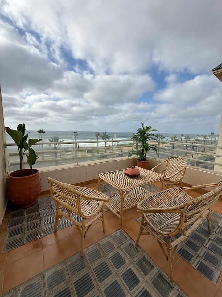 Vue Mer, Terrasse & Corniche à 5 Km Du Stade Foot - Rabat