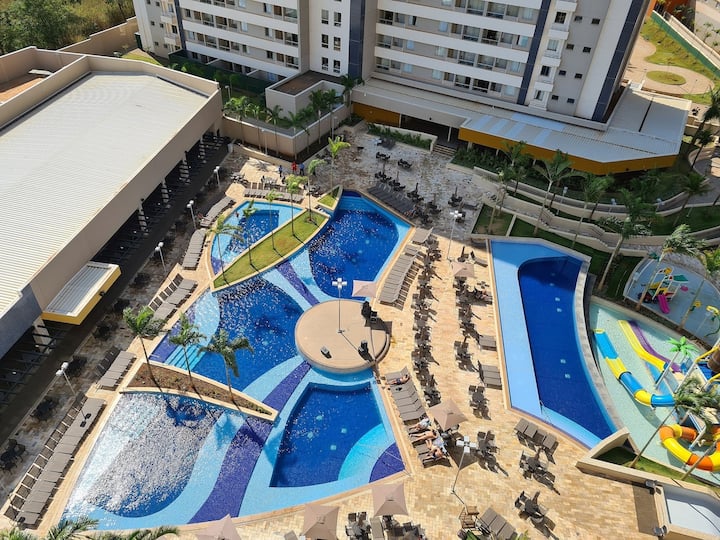 Resort Flat Thermas Ideal Para Família - Olímpia