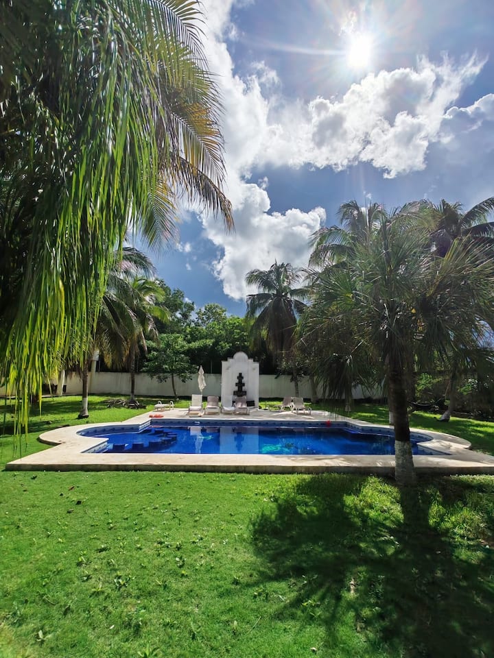 Hacienda De Lujo Con Cenote Y Alberca Privada - Cancún