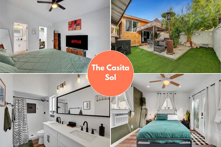 New! The Casita Sol, Fireplace, Backyard, Quiet - Las Vegas