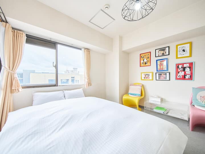 【604】ダブルルーム・ユニットバス（クイーンベッド1台）／金沢城公園近く・観光地へのアクセス良好 - Kanazawa