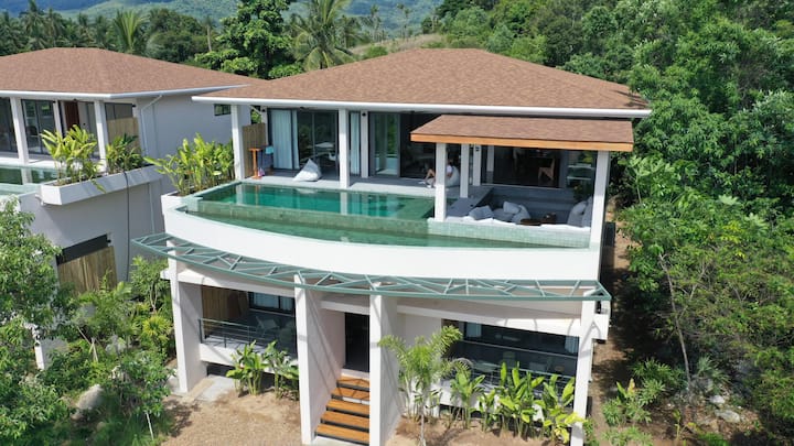 Villa Juliance – 4br Designed Sea View Pool Villa - パンガン島