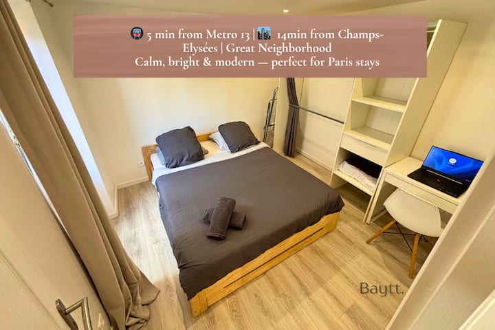 Lumineux T2 à Clichy – 5 Min Métro / Hyper-centre - ibis Paris Porte de Clichy Centre