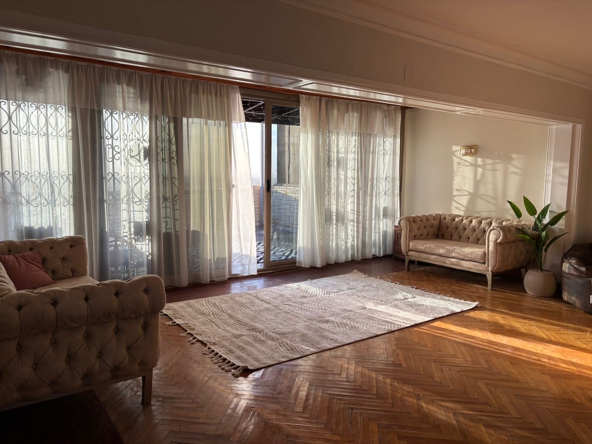 Vue imprenable sur le Nil et les pyramides – Centre du Caire ...