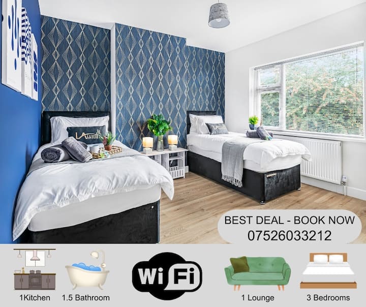 Newcontractors*free Parking*wifi*business*families - Leicester