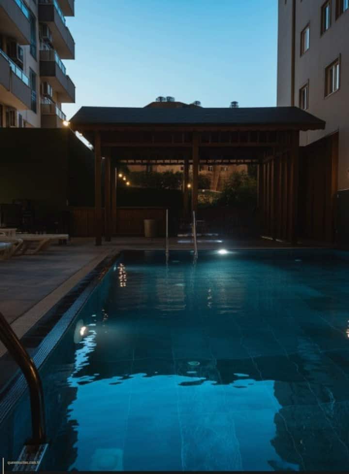 Sıcak Havuzlu 4+1 Geniş Daire - Gölyazı