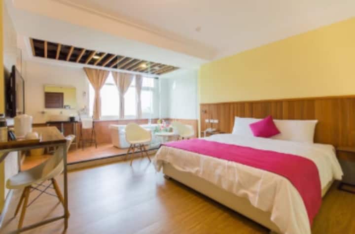 太平山下 山禾居民宿 豪華雙人房有浴缸 - Wulai District