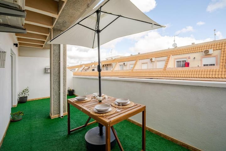 ÁTico Costero/2 Hab/a 5 Minutos Del Mar Y Salinas - Torrevieja