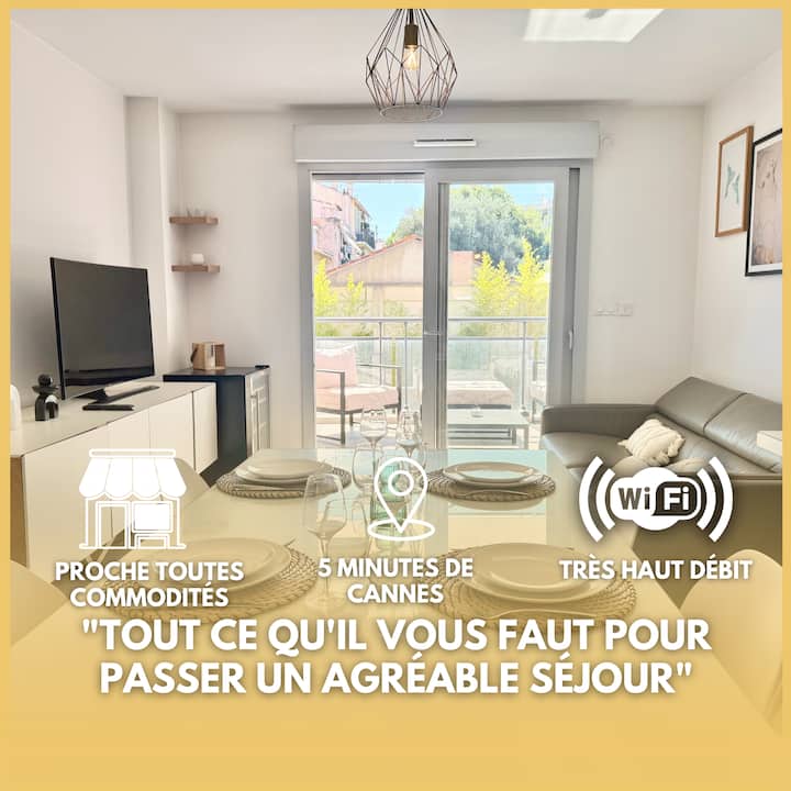 T2 + Piscine + Garage Privé – 5 Min De Cannes - Le Cannet