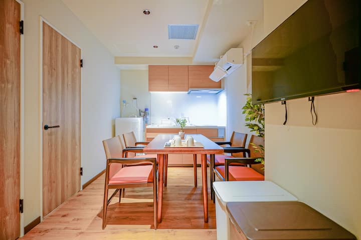 205｜31.24㎡｜1寝室｜最大3名｜シングルベッド3台｜独立バストイレ付｜グループ利用におすすめ - 나카노시