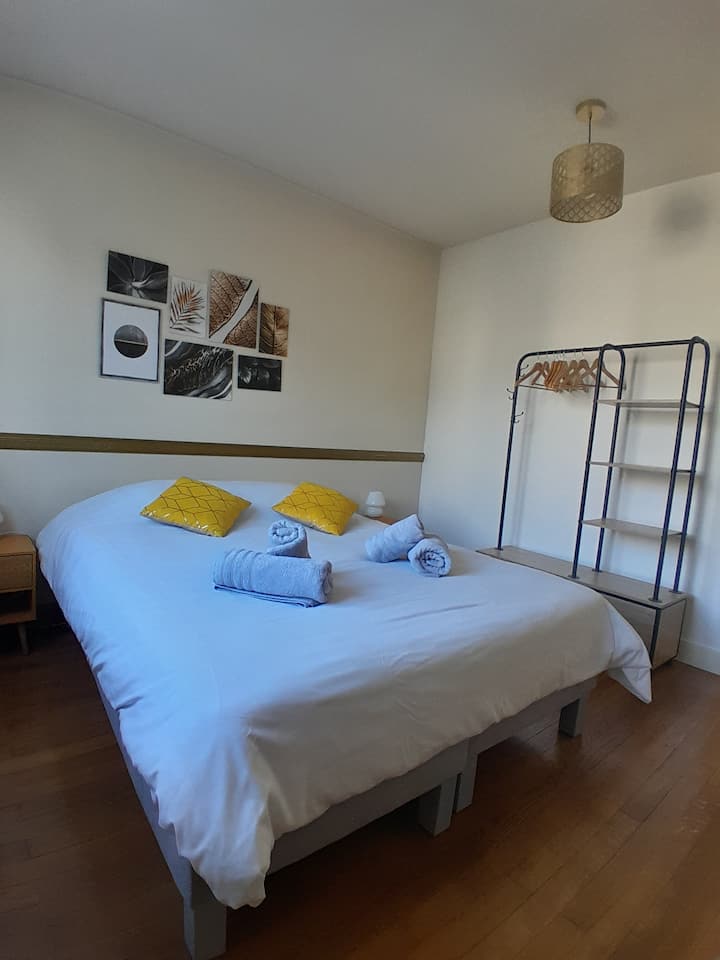 Y'hôtes -Chambre Vintage Coliving Gare à 10 Min - Gaillard