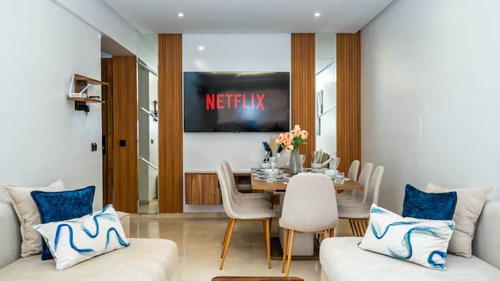 Appart Neuf 3chambres/vuepiscine/centre/balcon - Marrakech