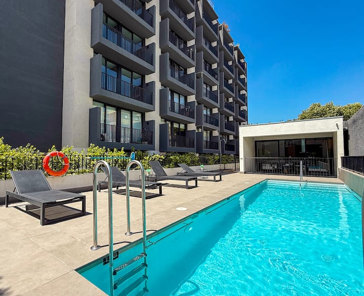 Modern 1br In ÑUñoa | Metro | Pool | Bqq - Providencia