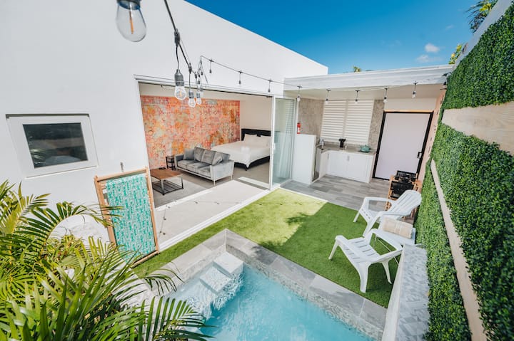 Priv Pool, Deluxe Loft, King Bed Near Eagle Beach. - 荷屬阿魯巴