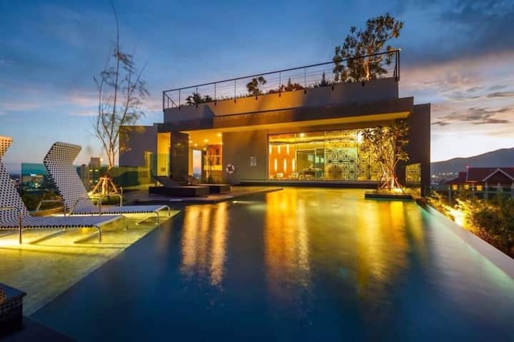 43-4)清迈市中心古城旁，大户型两居室精品公寓，免费泳池，健身房astra Condo - Chiang Mai