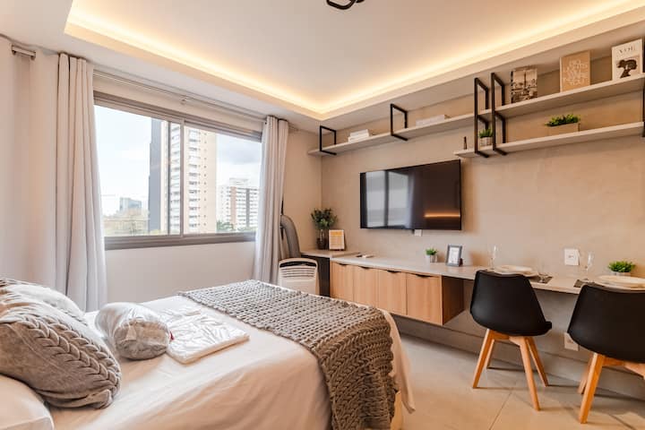 Loft Luxo Ar E Vaga | Próx Ibirapuera Casv E Metrô - São Paulo